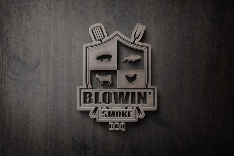 Blowin' Smoke BBQ Logo | Crafted for British-American Flair